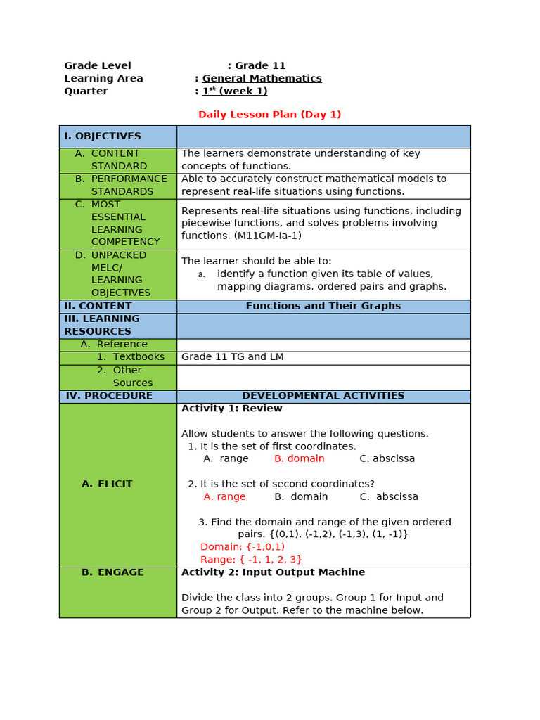 Genmath Q1 W1 D1 (Nylqa) | PDF