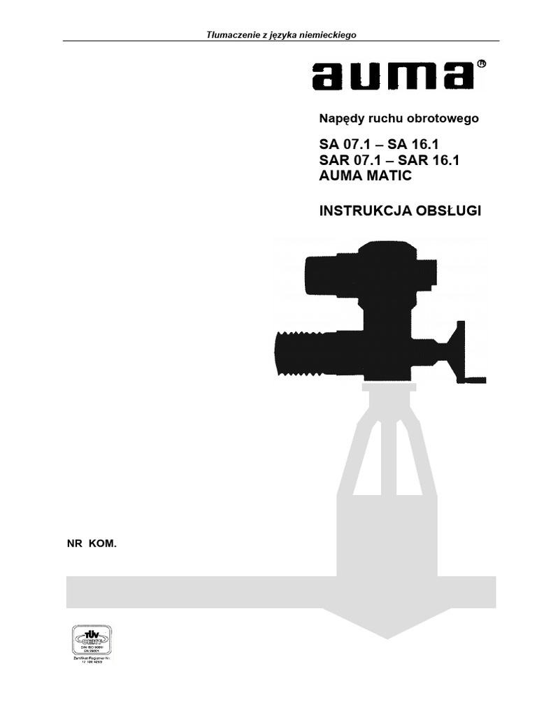 AUMA Silownik Elektryczny SARM 07.1-16.1 (INS) (PL) | PDF