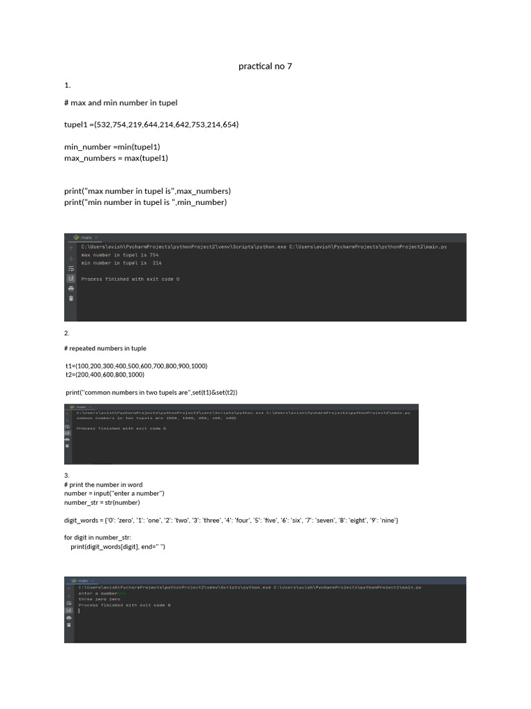Practical No 7 | PDF