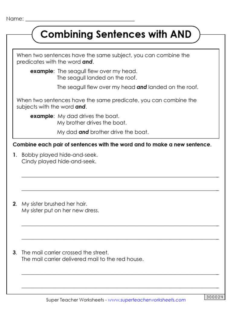 Combining Sentences ANDA | PDF
