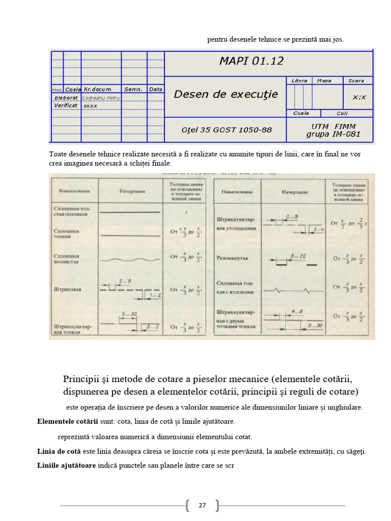 Pentru LP Principii de Cotare | PDF
