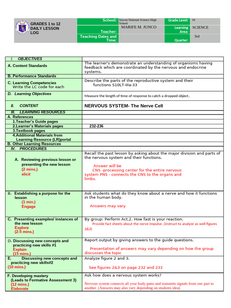 Science 10-DDL2 | PDF
