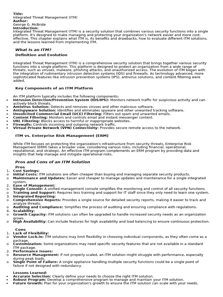 Chapter 1 - Summary | PDF