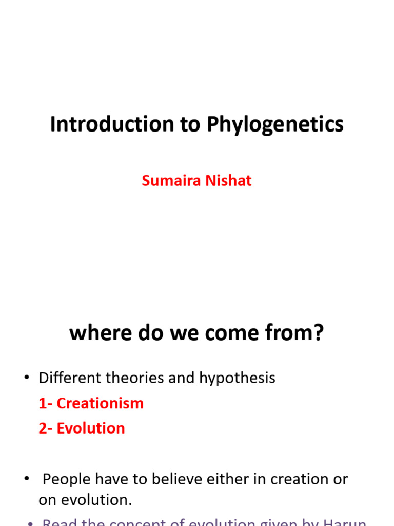3-Introduction To Phylogenetics 2 | PDF