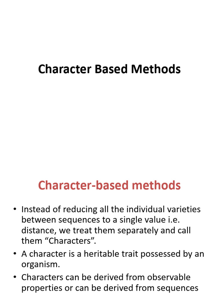 8-9 - Character Based Methods Fitch Algo | PDF