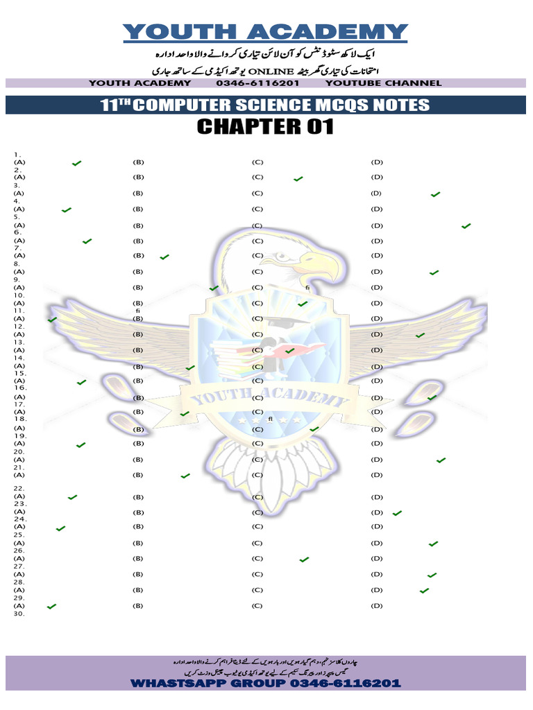11TH CS MCQS (1) - 1 | PDF