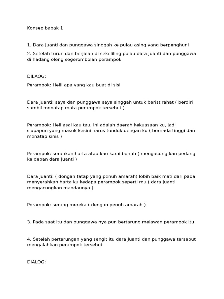 Pertarungan Dara Juanti Melawan Perampok | PDF | Hukum