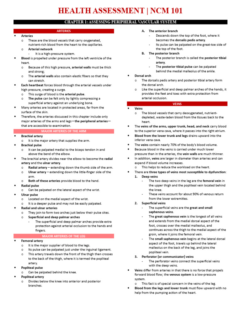 Assessing Peripheral Vascular System Pdf
