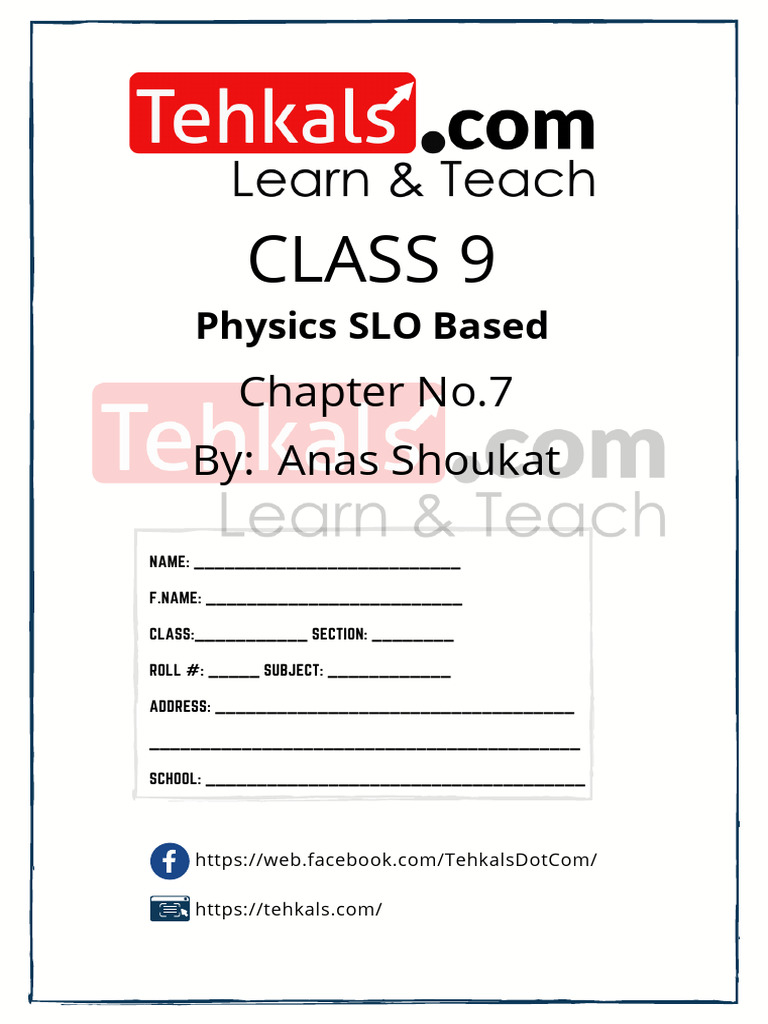 Class 9 Phy SLO CH # 7 | PDF