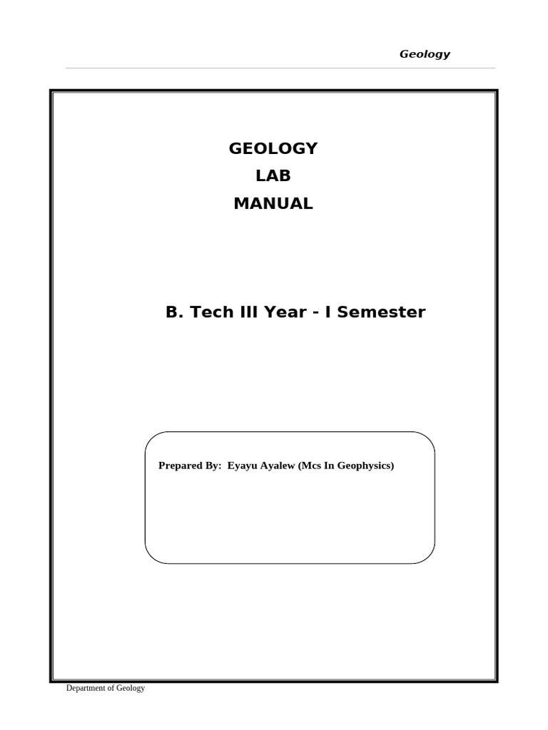 Eyayu Ayalew Manual | PDF | Minerals | Science & Mathematics