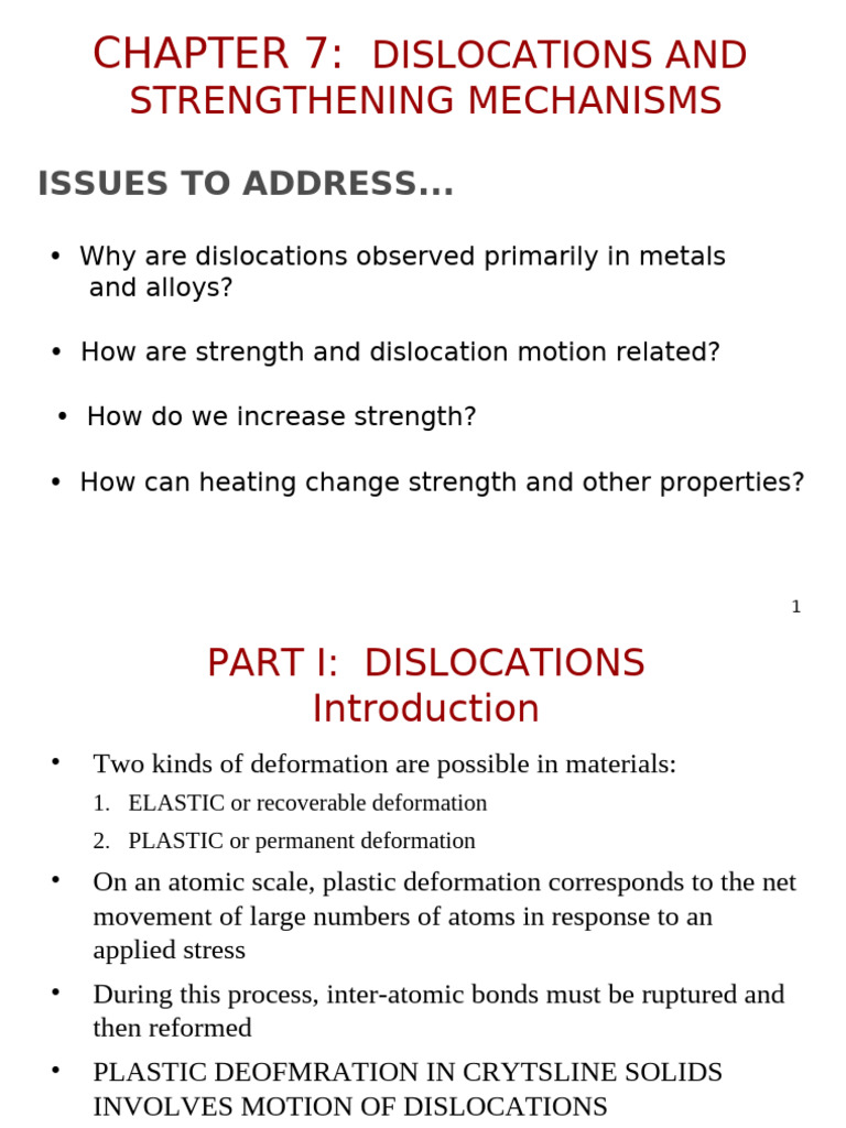Engineering Metallurgy - Chapter 7 Summary | PDF