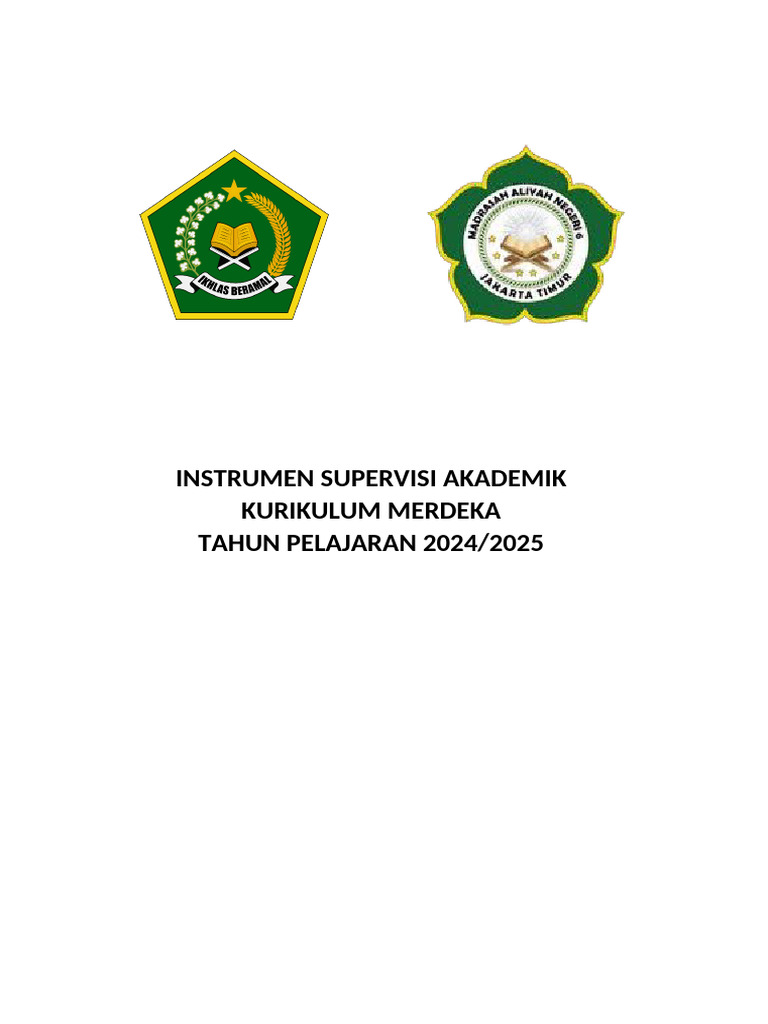 INSTRUMEN SUPERVISI AKADEMIK KURMER TP 2024 - 2025 - Guru | PDF INSTRUMEN SUPERVISI AKADEMIK KURMER TP 2024 - 2025 - Guru | PDF