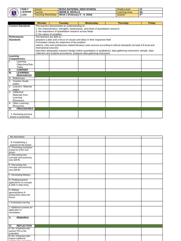 3is DLL - Week 1 | PDF