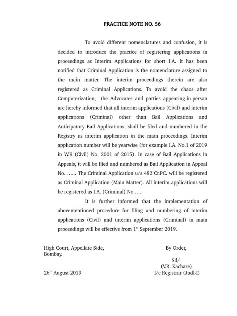 Practice Note - 56 | PDF