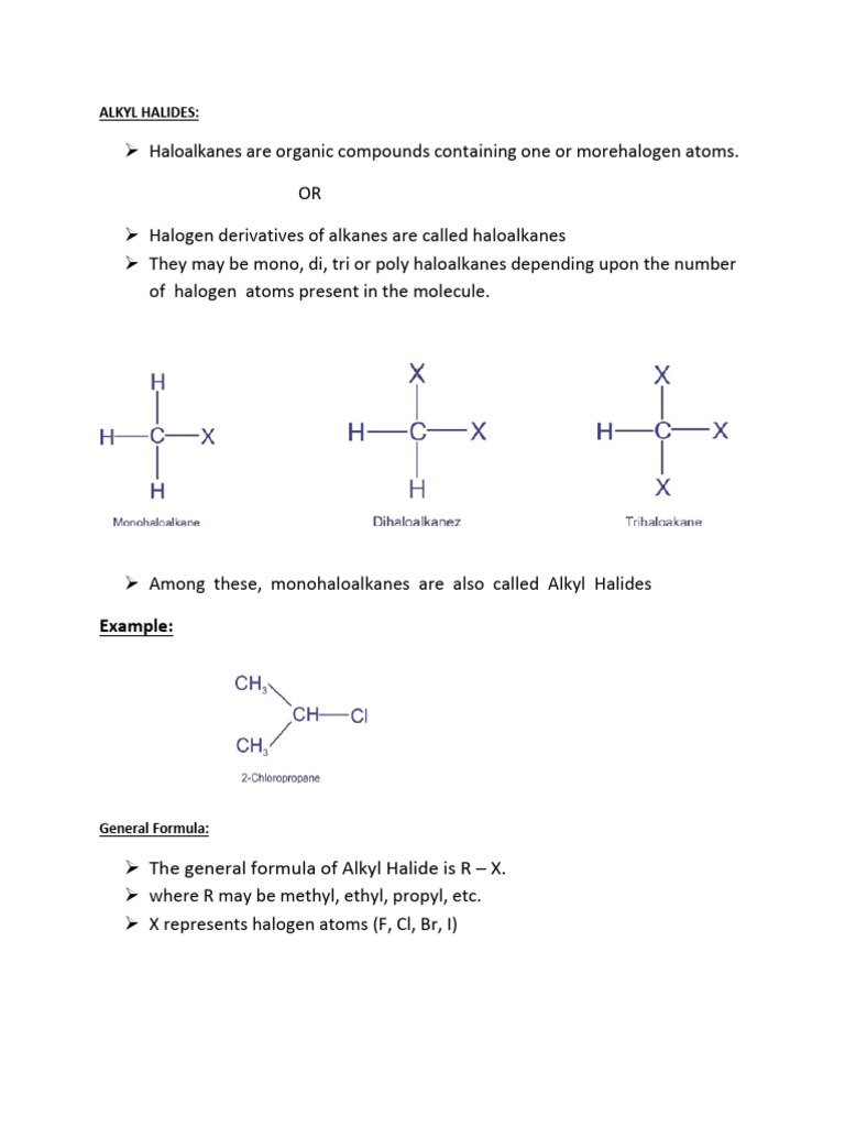 ALkyl Halides | PDF