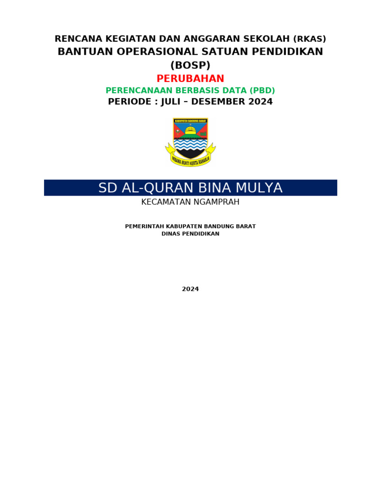 Cover Rkas Perubahan - 2024 | PDF