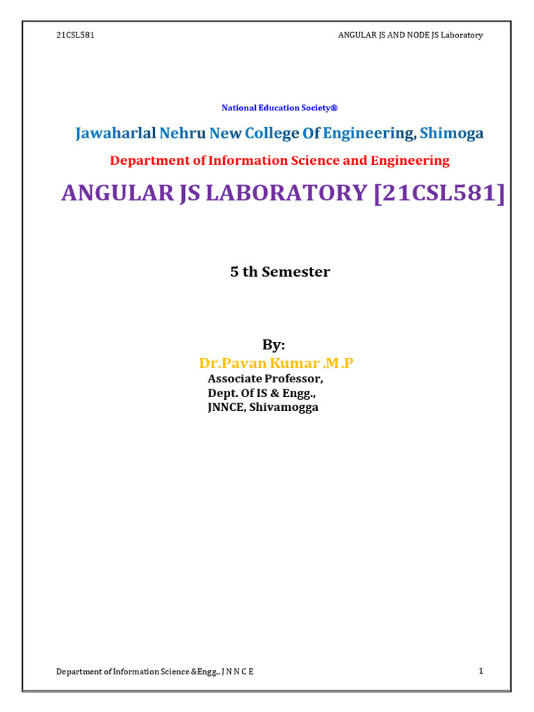 Angular JS Manual | PDF