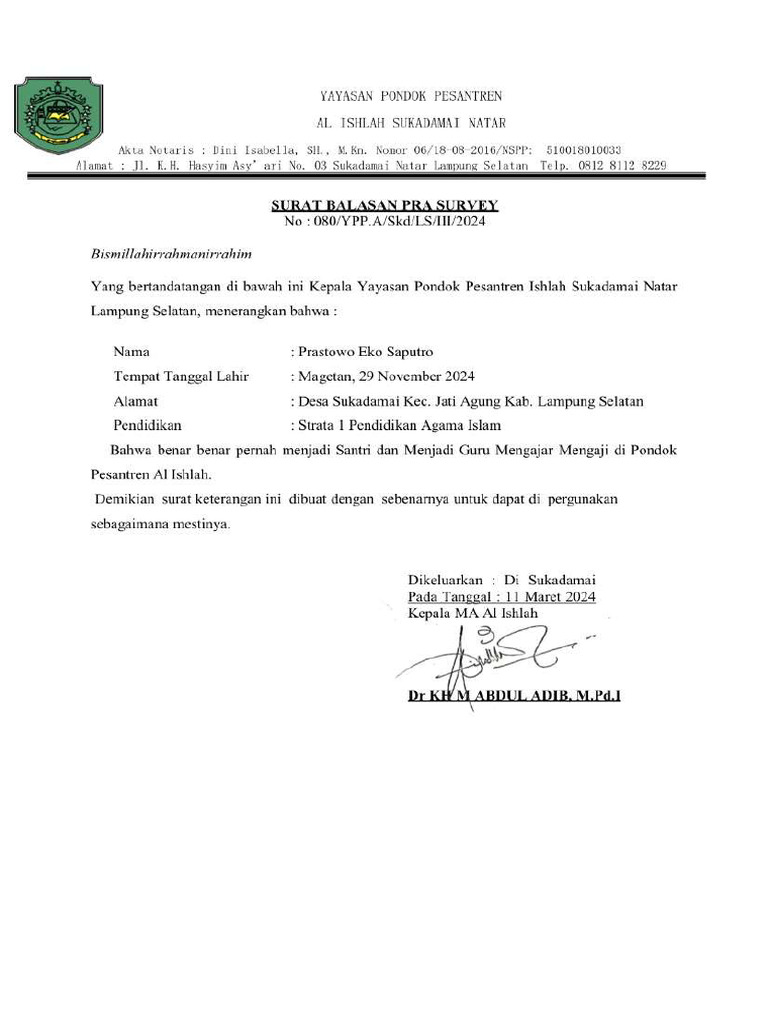 Paklaring Guru Madrasah | PDF