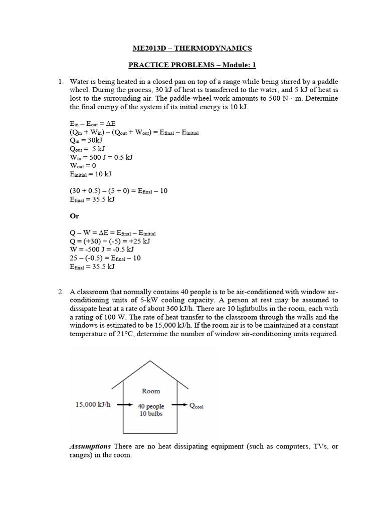 Module 1 Problems | PDF | Pump | Steam