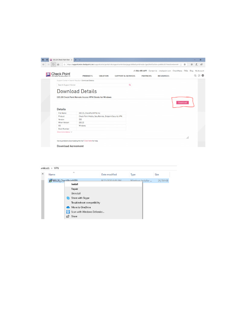 Manual Instalasi VPN endpoint | PDF