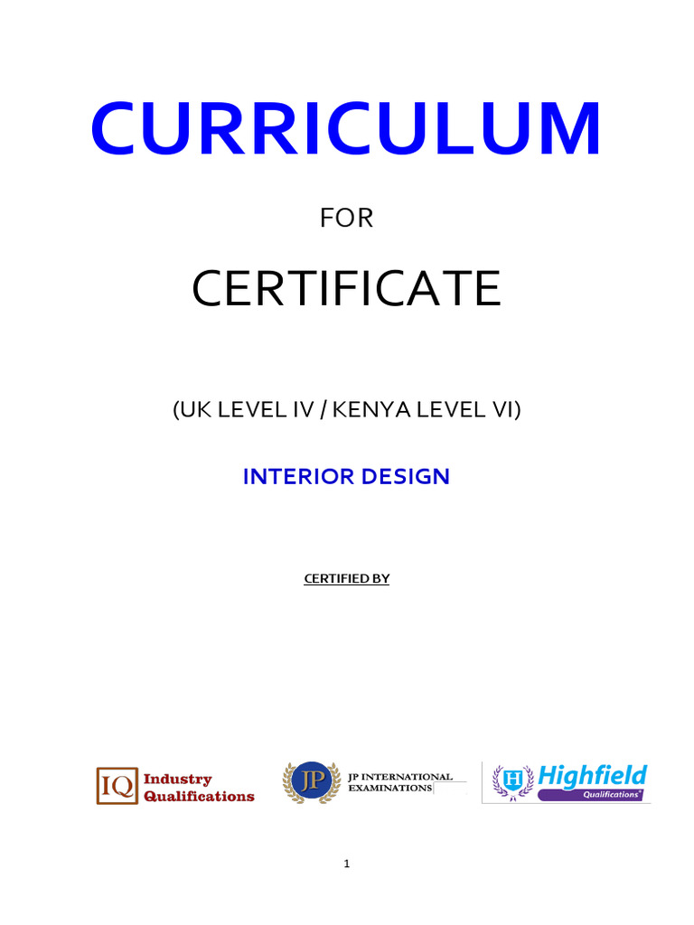 Jpliii 200 Certificate in Interior Design 2021 | PDF