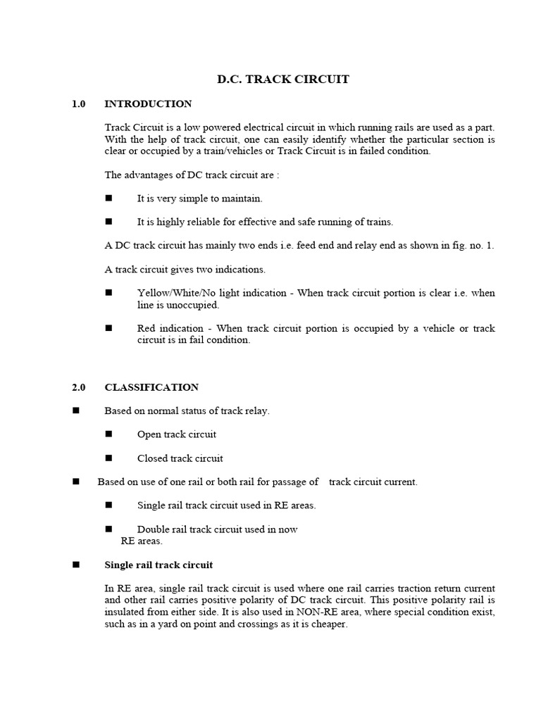 DC Track Circuit Ver 1 | PDF