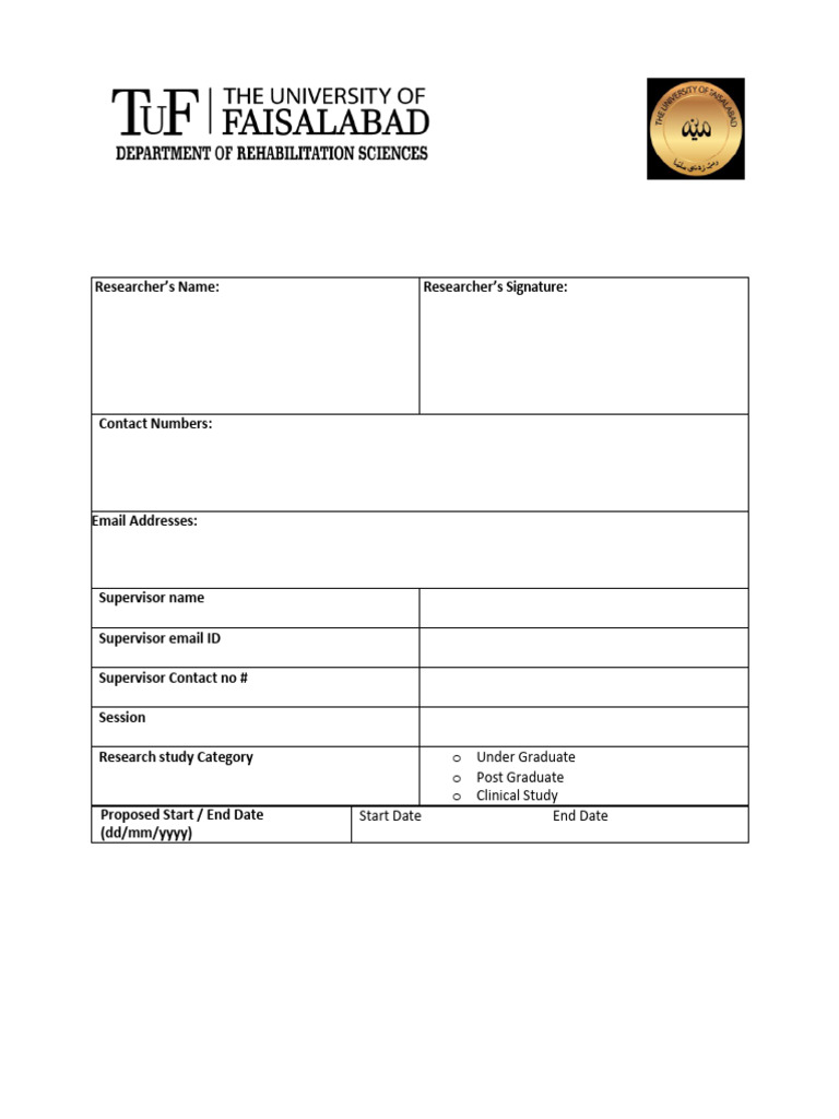 Topic Selection Form | PDF