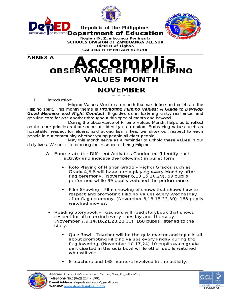 EsP-Accomplishment-Report | PDF