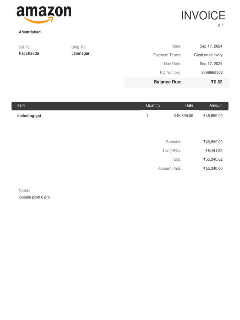 Invoice 1 | PDF