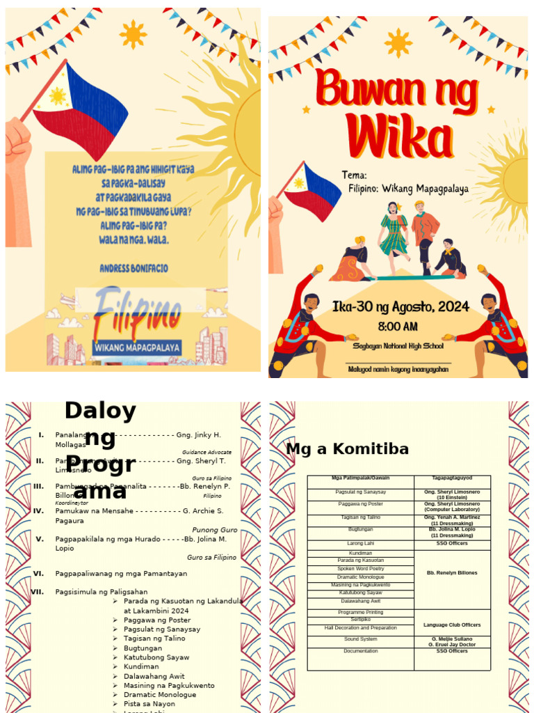 Buwan ng wika program 2024 | PDF