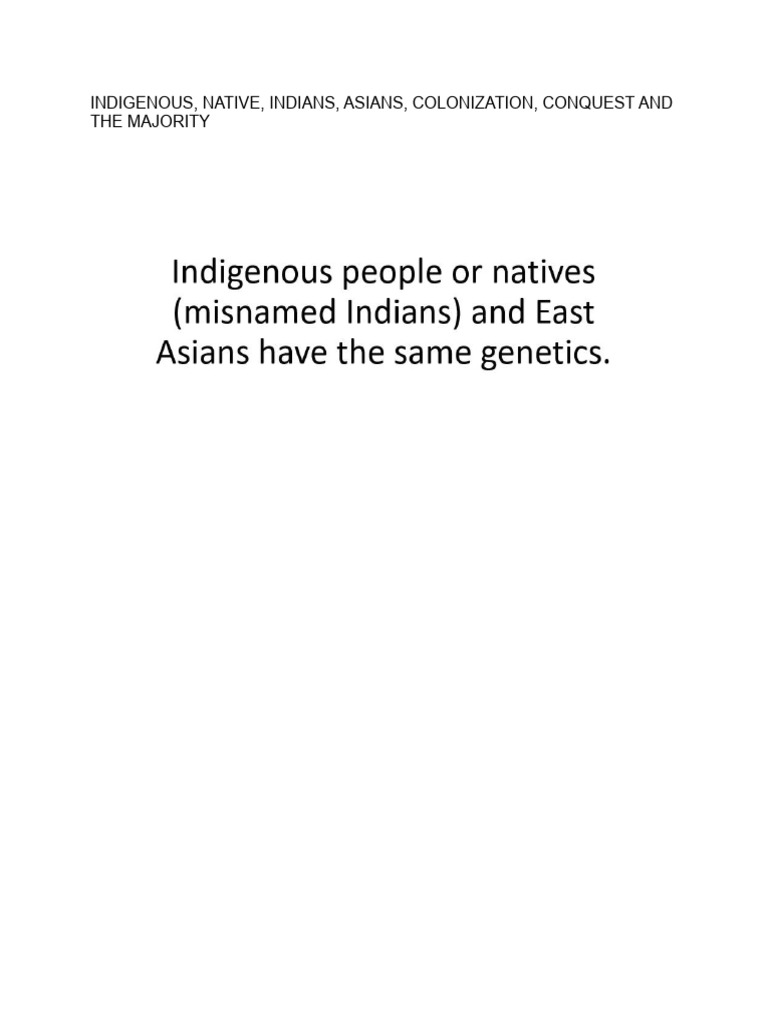 Indigenous Peoples and Colonization | PDF