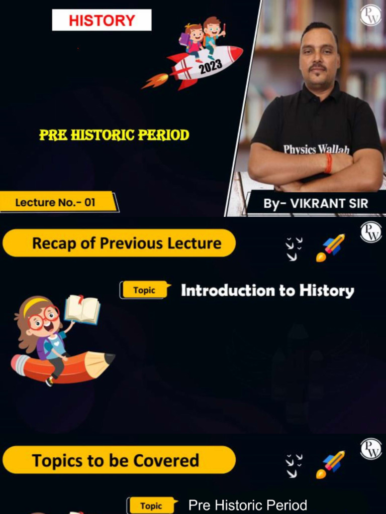 Pre Historic Period 01 - Class Notes | PDF