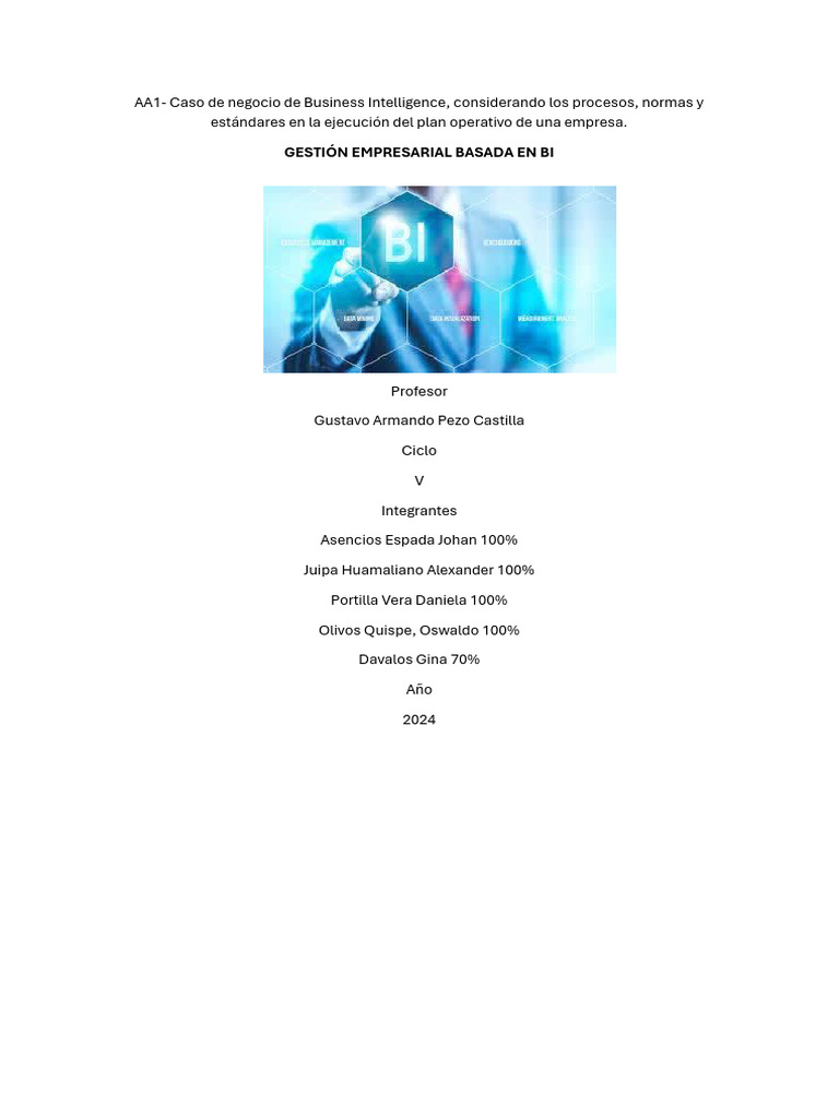 AA1 Gestion Emp. Basada en BI | PDF