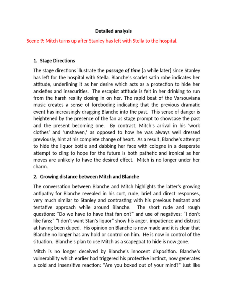 Detailed analysis - scenes 9, 10 and 11 | PDF