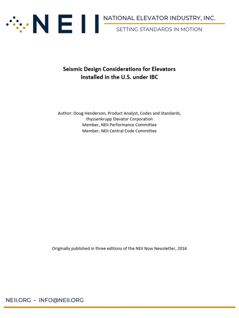 NEII-Seismic Design Considerations | PDF