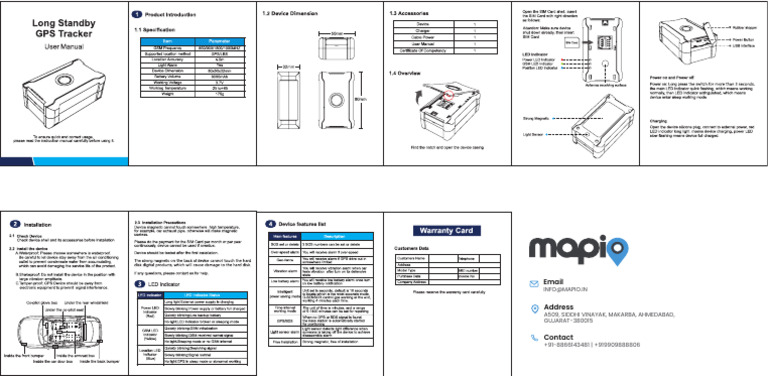 Mapio MP02 Personal Tracker-1 | PDF