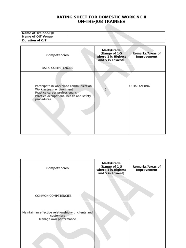 3. RATING SHEET SAMPLE | PDF