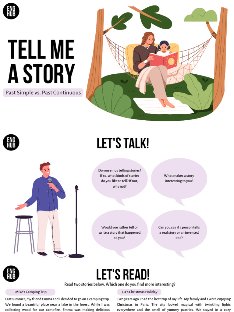 A2 Tell Me A Story (Past Continuous Past Simple) TV | PDF