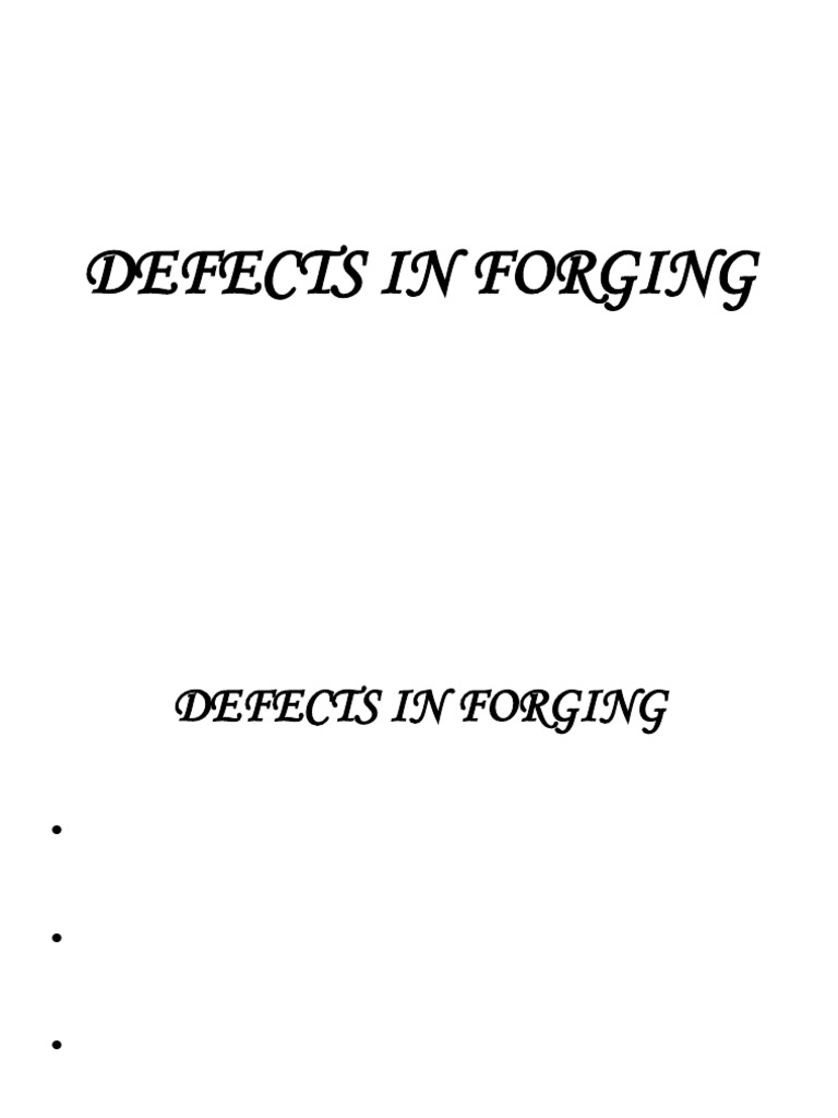 Defects in Forging | PDF