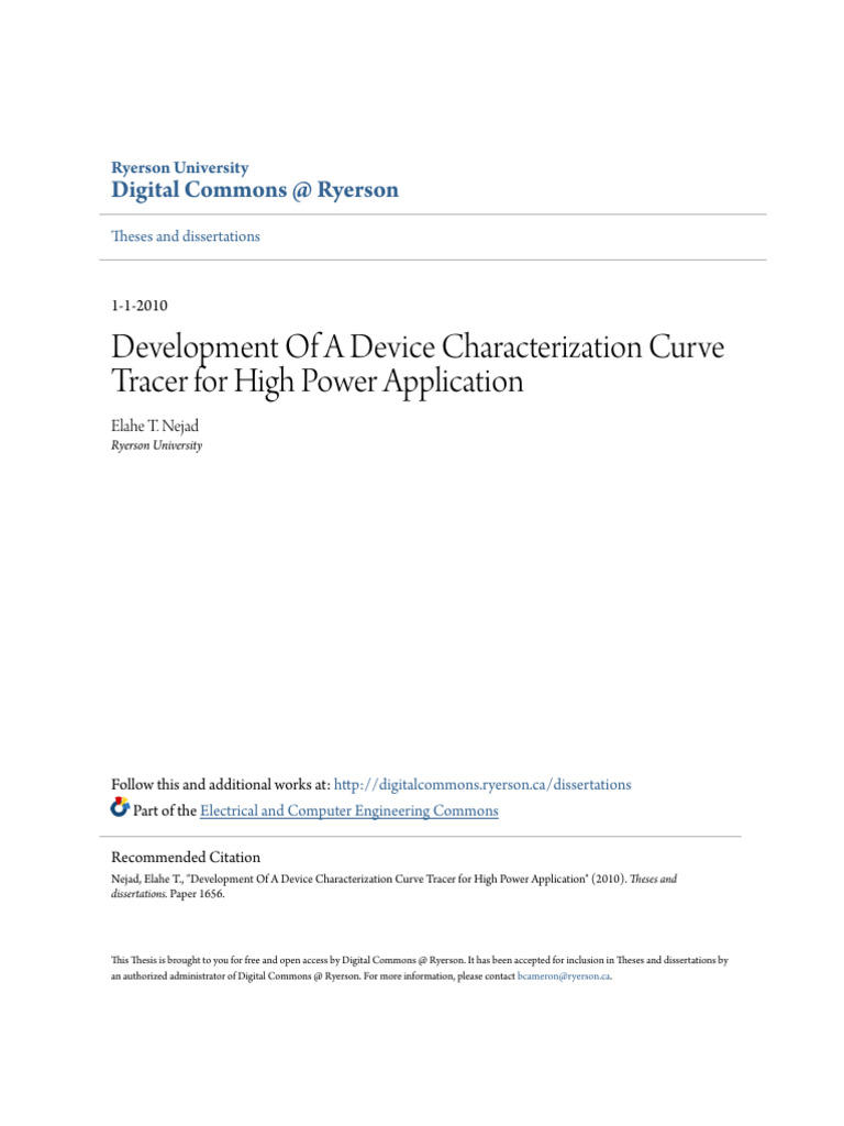 Development of A Device Characterization Curve Tracer For High Power ...