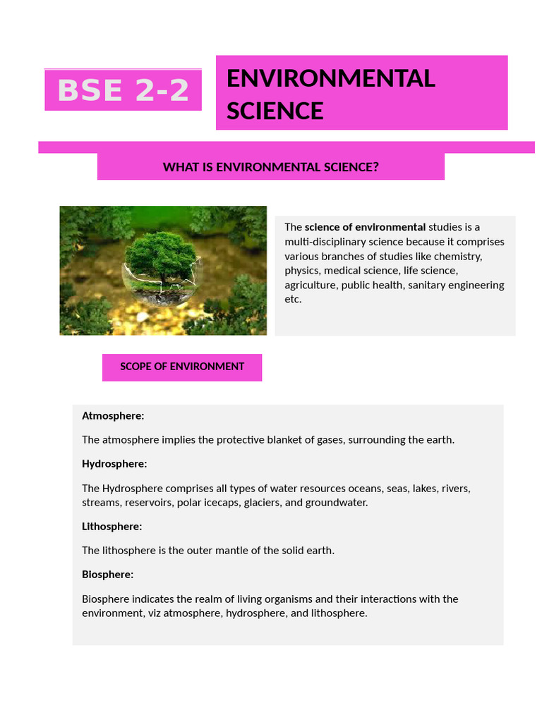 Environmental Science | PDF