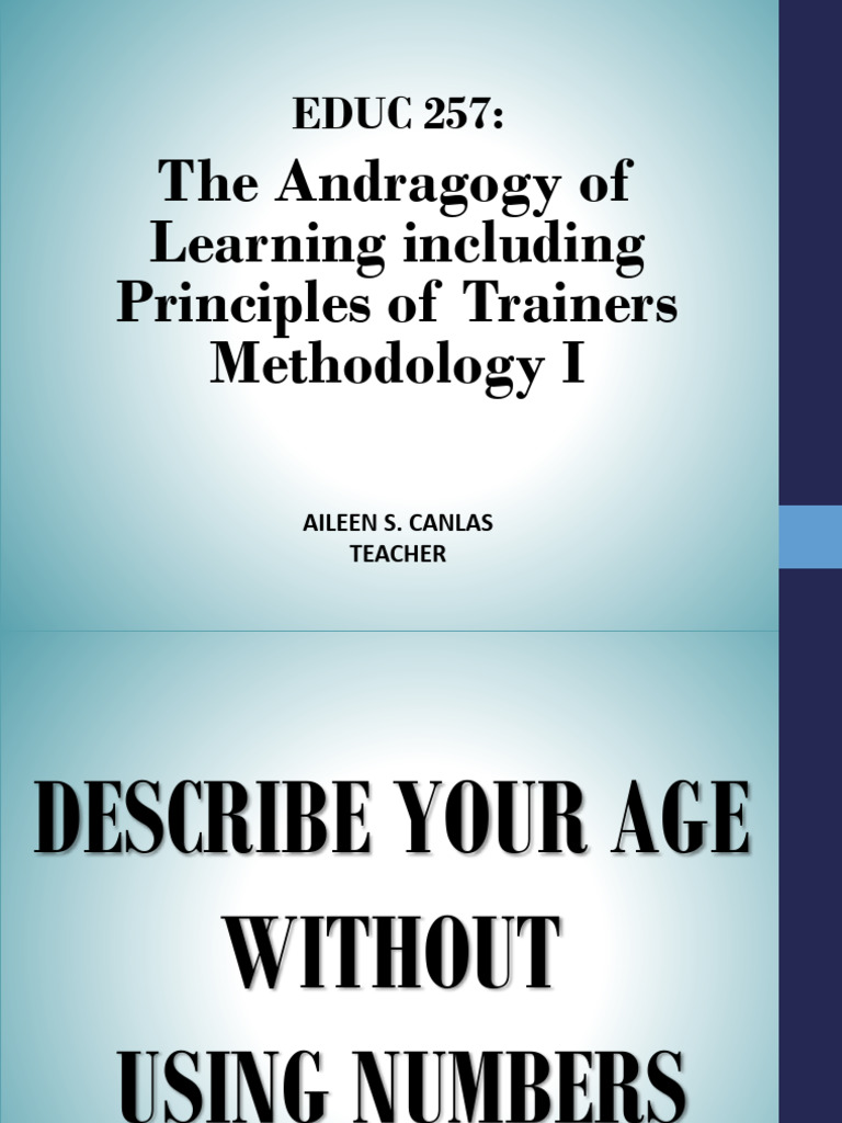 Principles Of Adult Learning Pdf