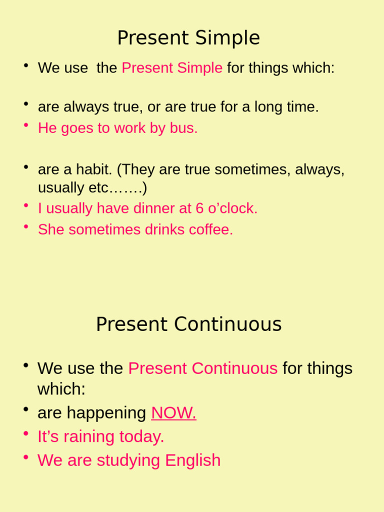 present simple or continuous | PDF
