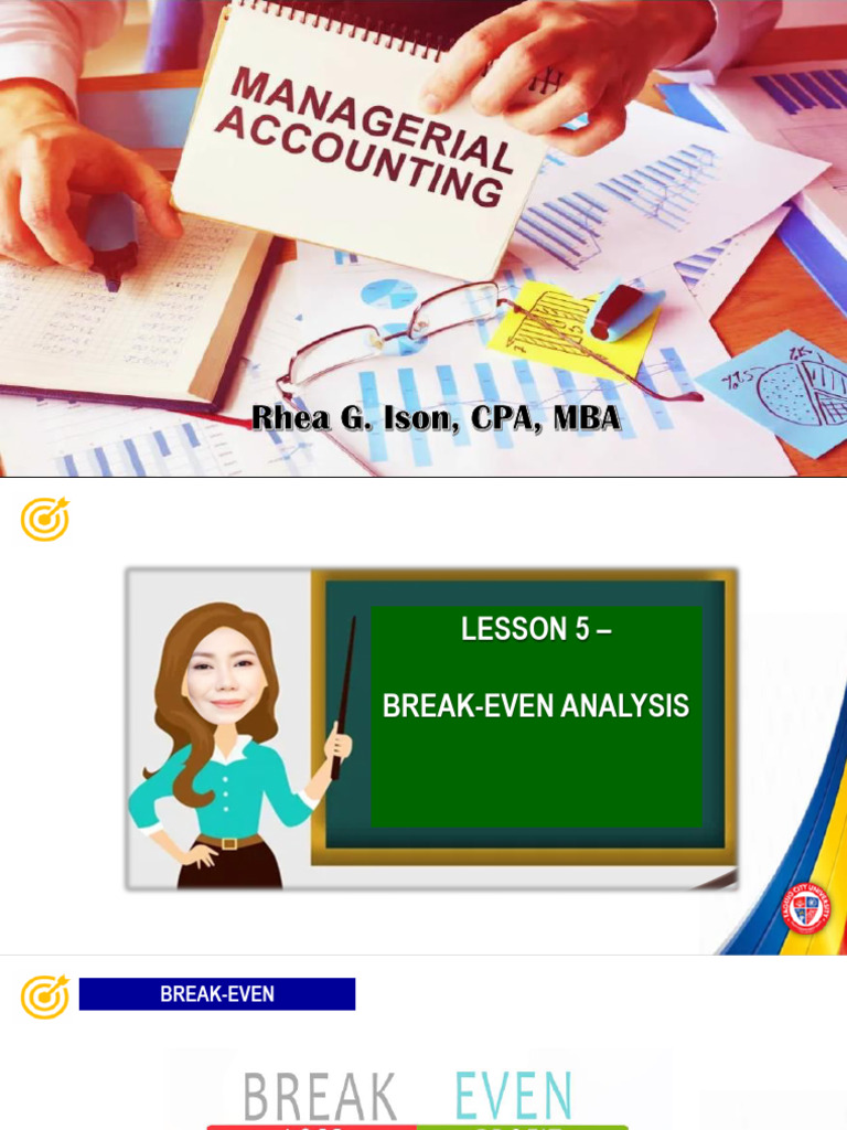Lesson-5-Break-even Analysis | PDF | Business Economics | Financial ...