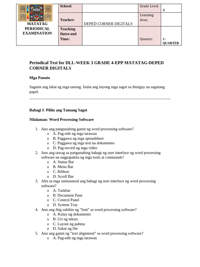 Pt-Week 3-Epp - Deped Corner Digitals | PDF