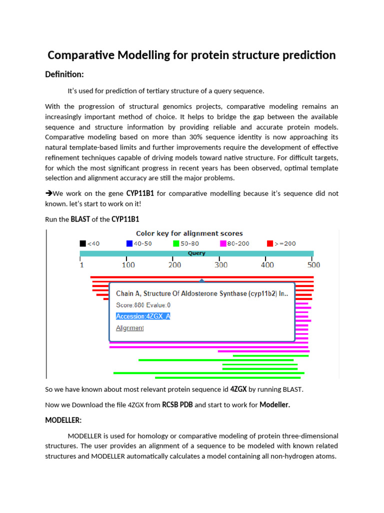 Comparative Modelling For Protein Structure Prediction | PDF