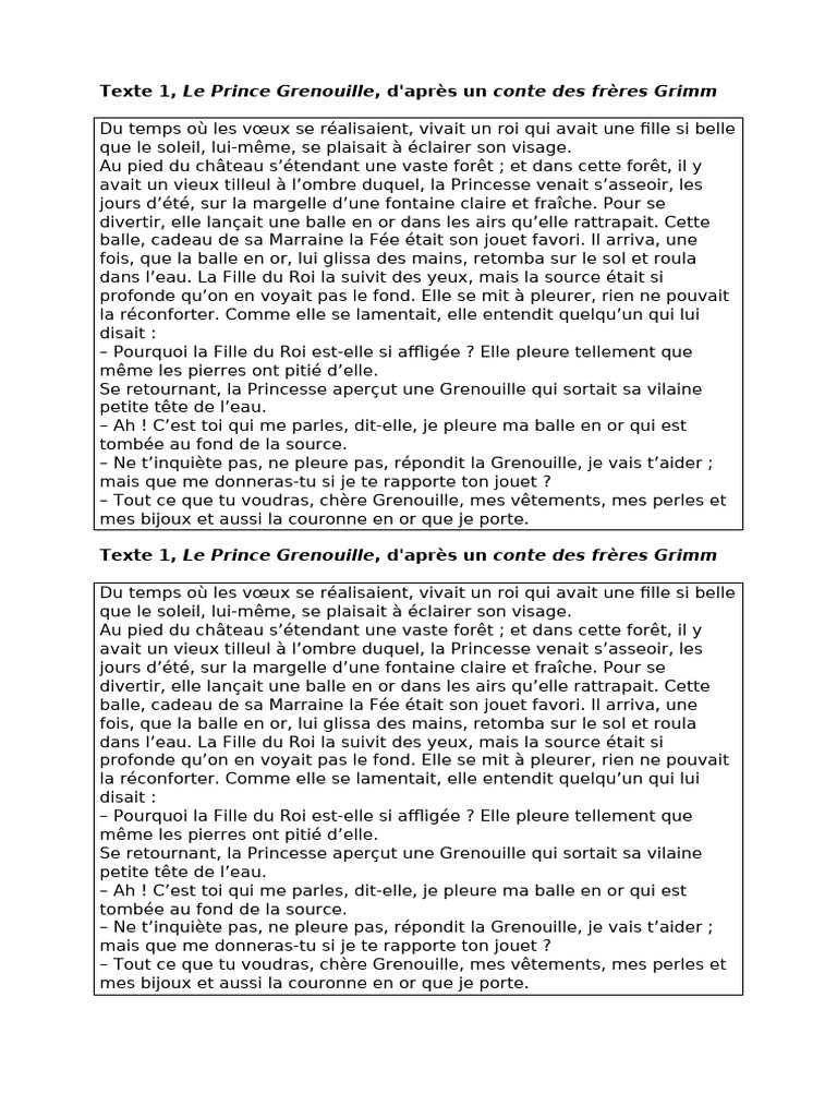 Prince Grenouille | PDF