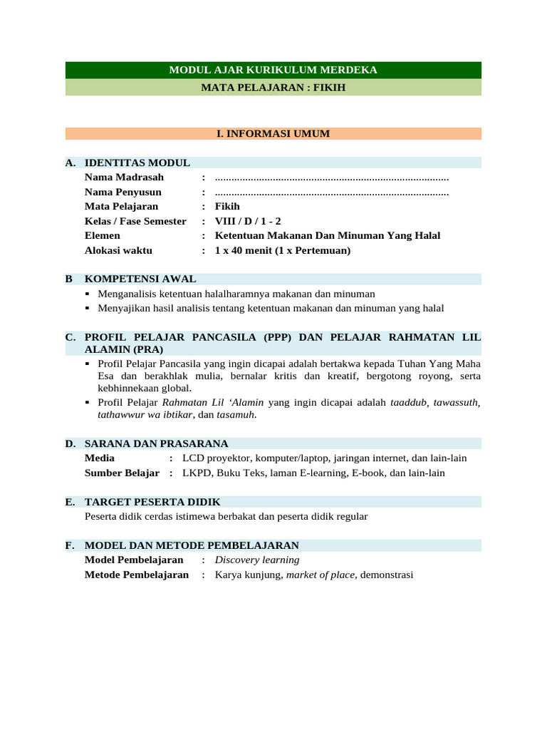 Modul Fikih Bab 7 | PDF