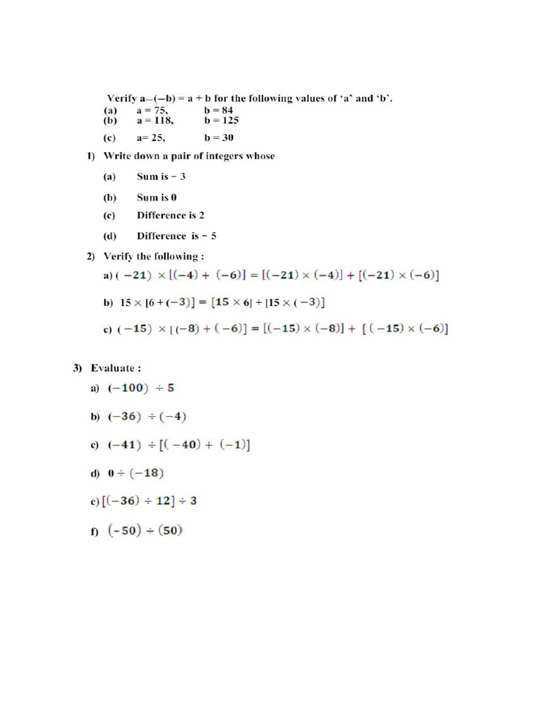 integers | PDF
