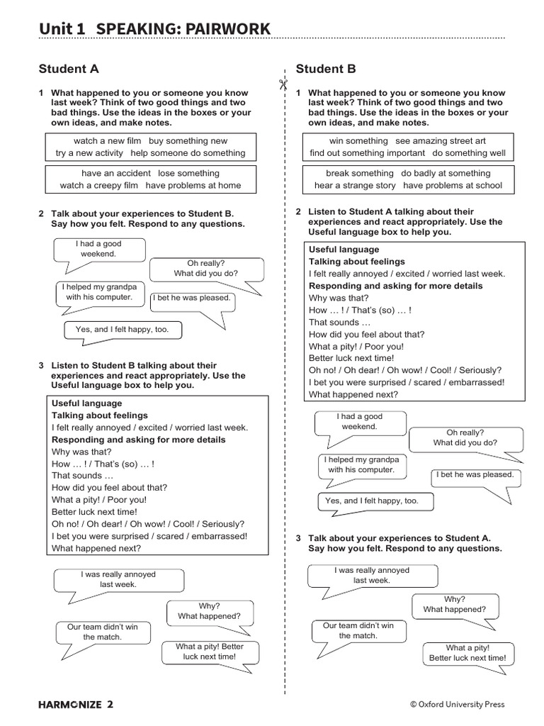 Harmonize_2_TRM_Pairwork_Unit_1_worksheets | PDF